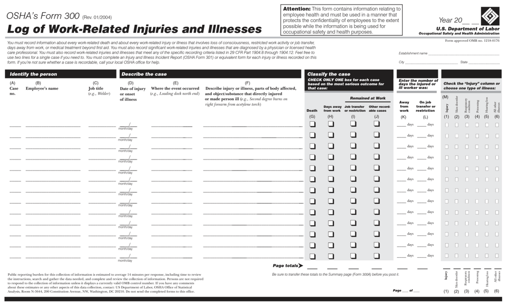How to Fill Out OSHA Forms 300, 300A, and 301 | BerniePortal